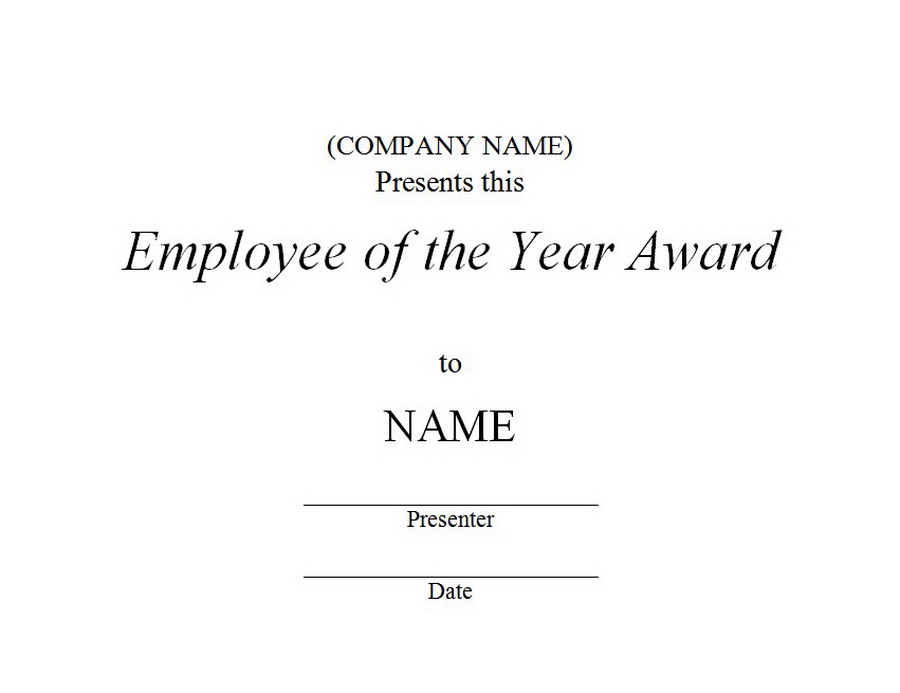 Employee Of The Year Template For Your Needs