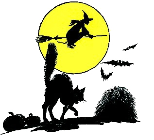 Halloween Moon Witch Clip Art 1 Free | Geographics Clipart for Stationery