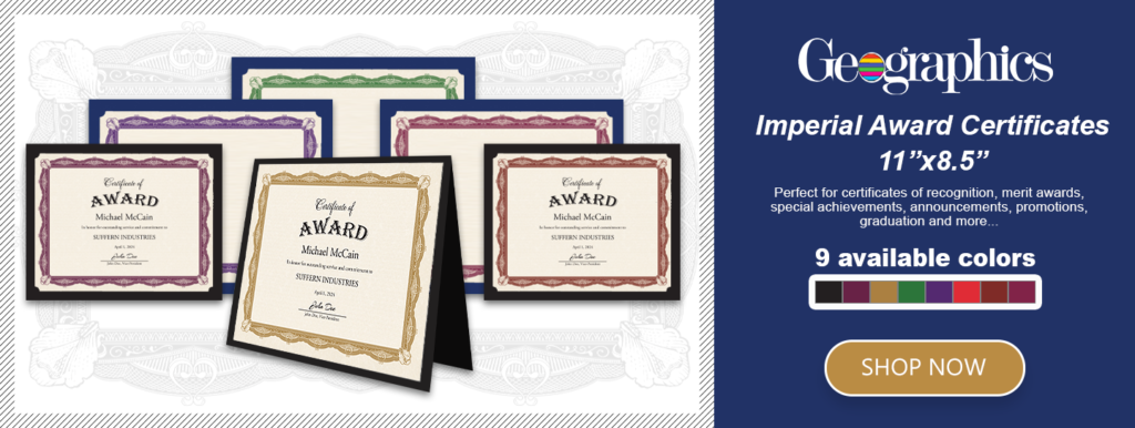 Geographics Stationery Award Certificates & Design Paper